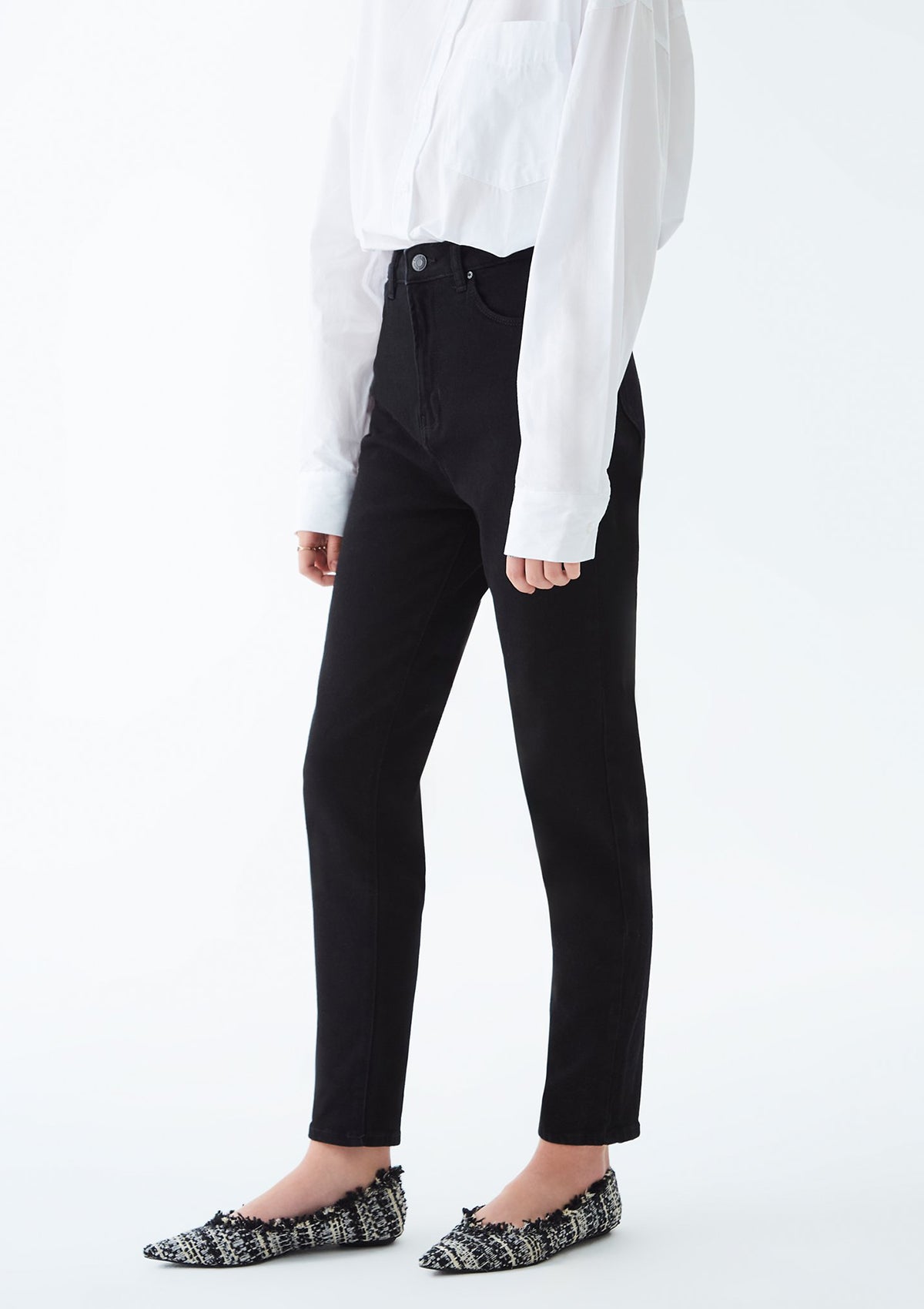 Dores Black High Rise Mum Jean